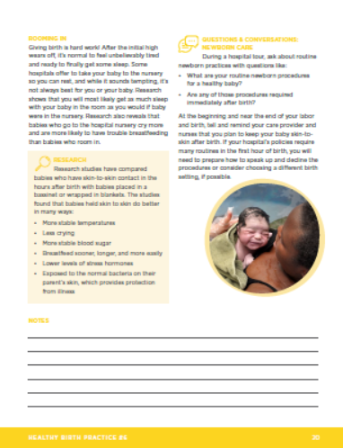 Lamaze Six Healthy Birth Practices eBooklet